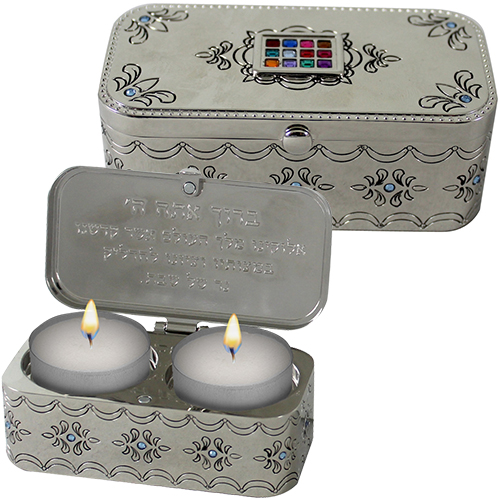 Porta velas para viaje 9x3 cm nickel con joshen